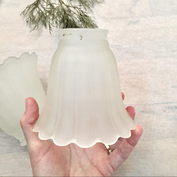 Vintage | Accents | Lp Vintage 8s Frosted Glass Bell Lamp Shades ...